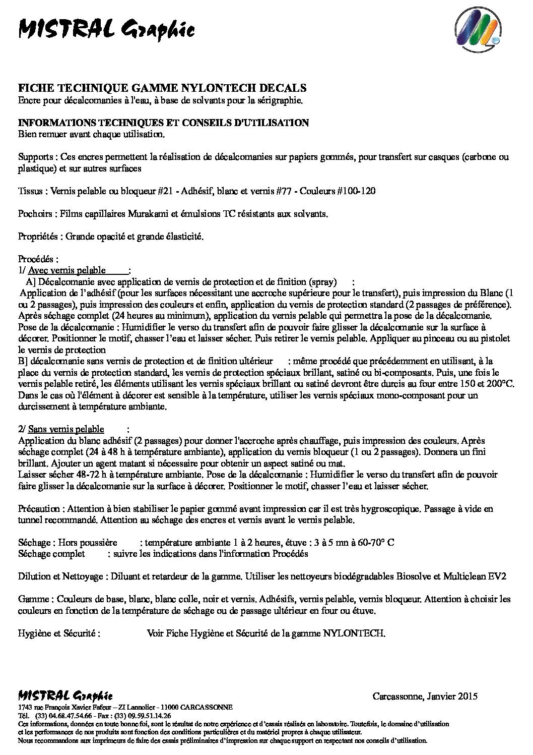 NYLONTECHDecals 160929 | MISTRAL Graphic